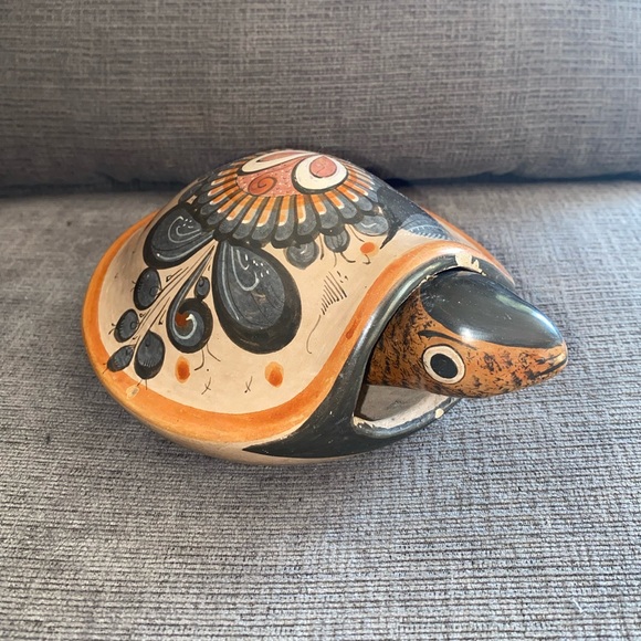 Vintage | Art | Vintage Tonala Mexican Folk Art Pottery Turtle With ...